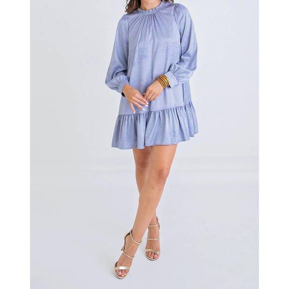 Karlie | Dresses | New Karlie Floral Ruffle Bottom Dress In Blue | Poshmark